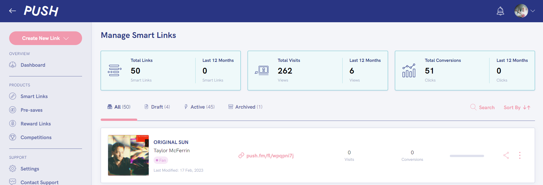 What stats do PUSH collect from your links? – PUSH Support Hub