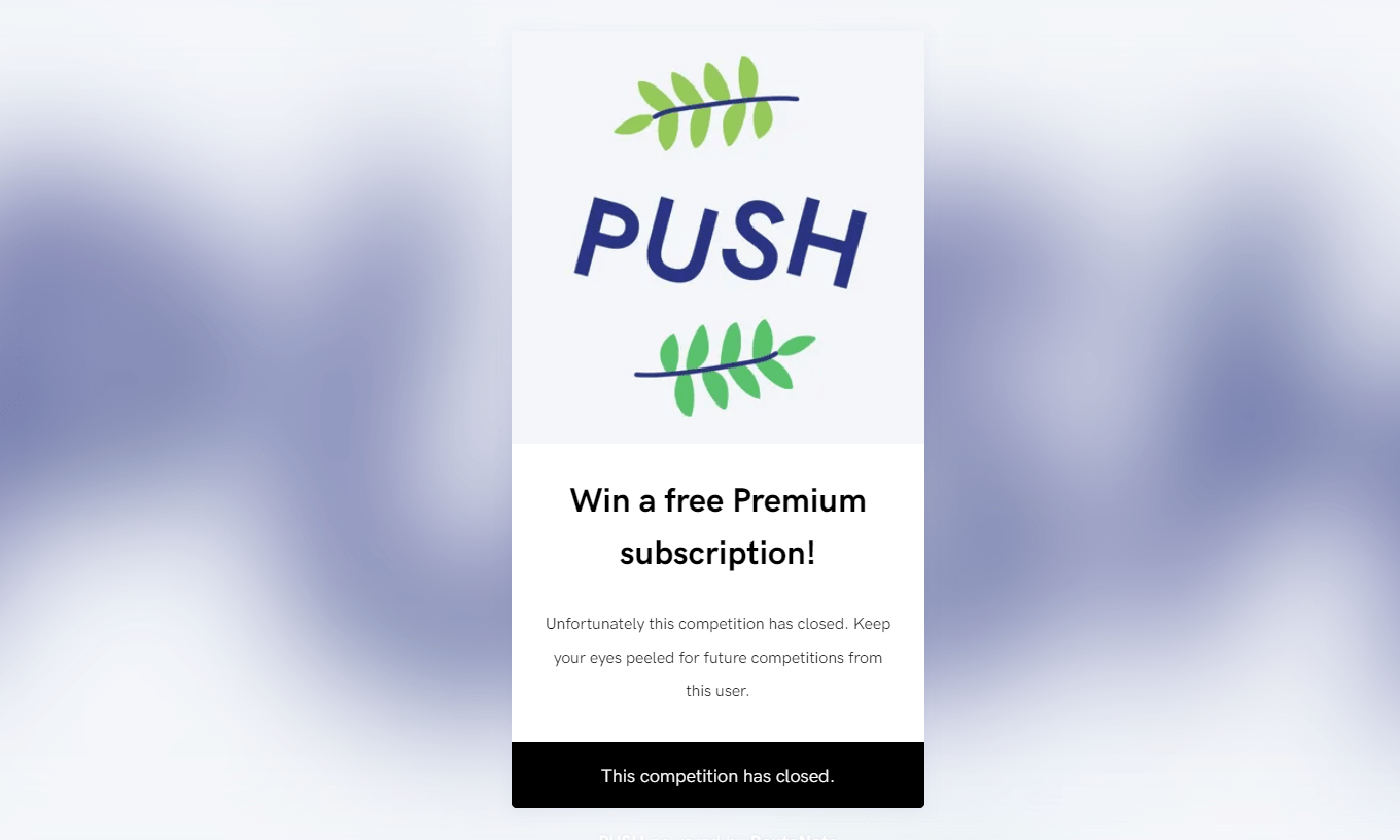 How to run a Competition – PUSH Support Hub